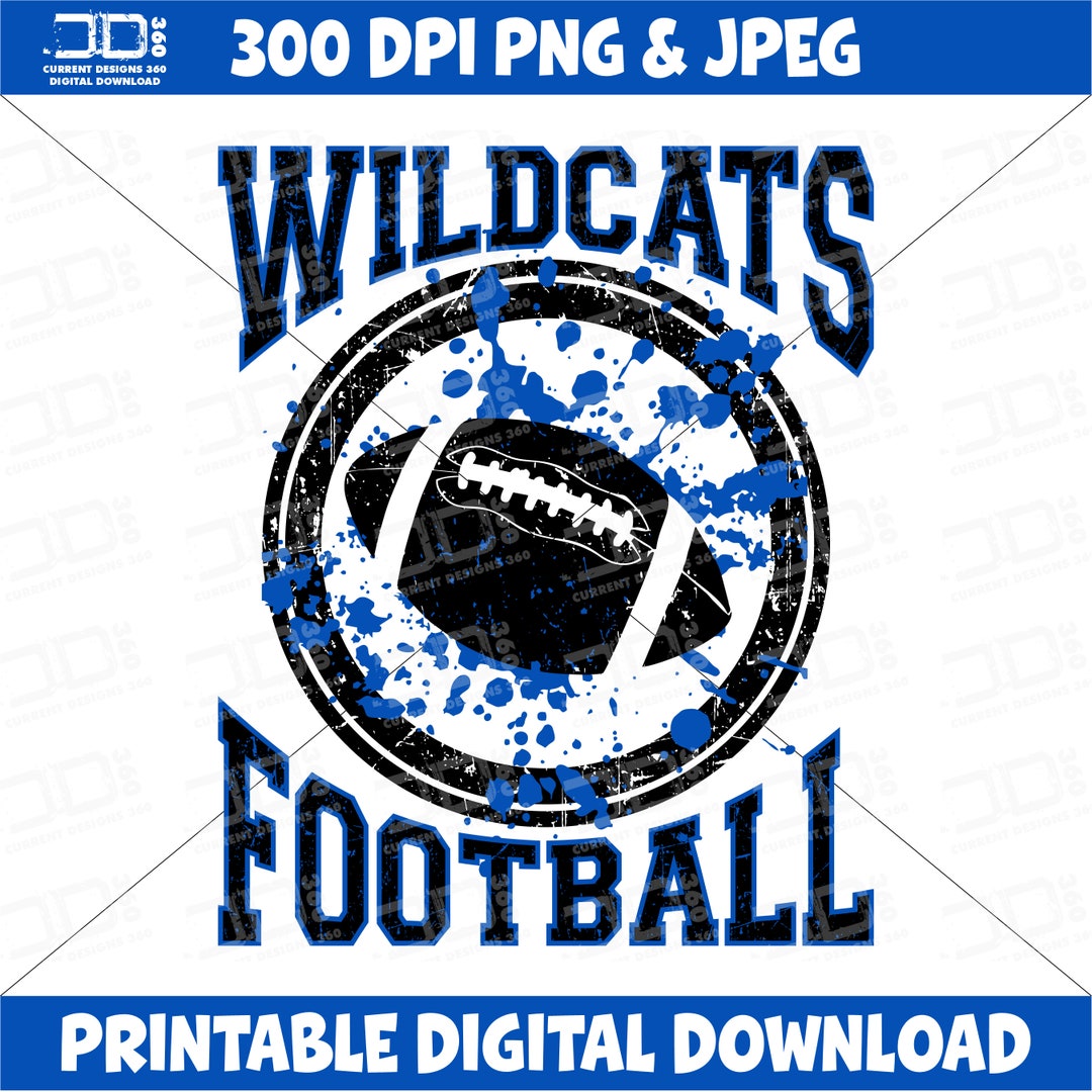 Wildcats Football PNG: Team Shirt Design (digital Download) - Etsy