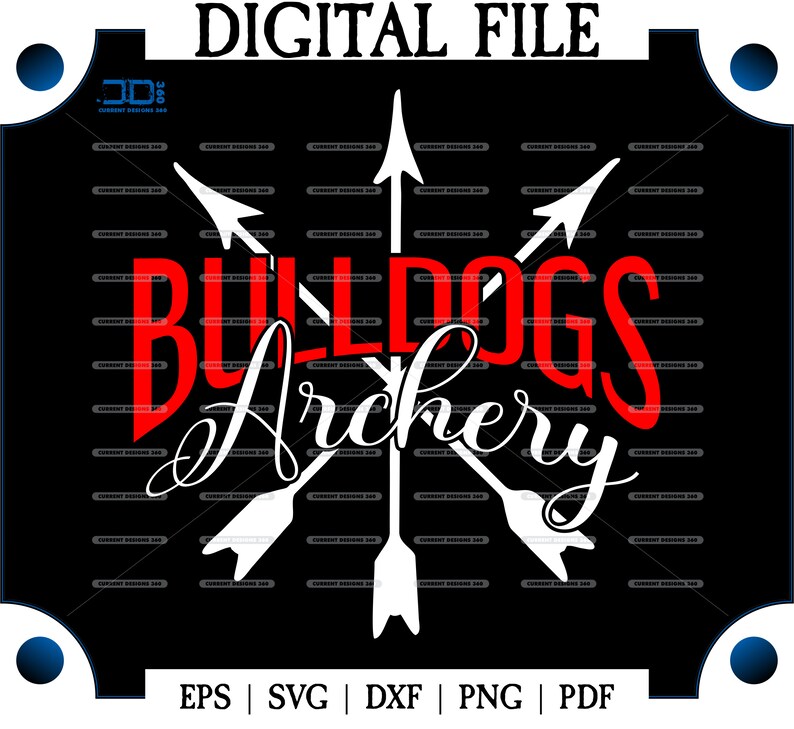 Bulldogs Archery Design: Team Arrow SVG, PNG, PDF (digital File) - Etsy