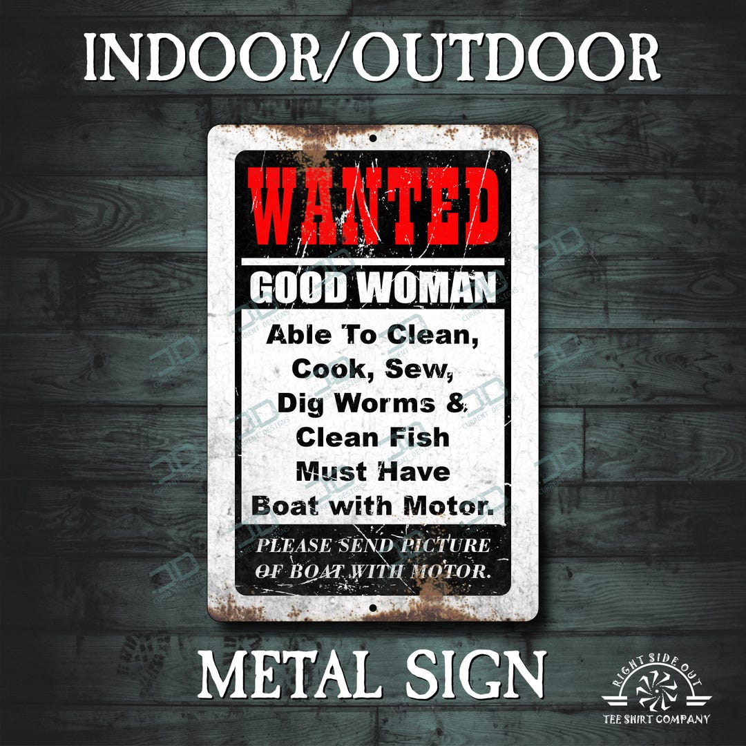 Funny Bar Metal Wanted Good Woman Sign Mancave Metal Sign Dad Sign Gift ...