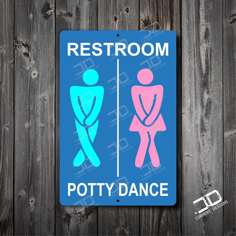 Vintage Restroom Metal Potty Dance Sign Bathroom Decor - Etsy