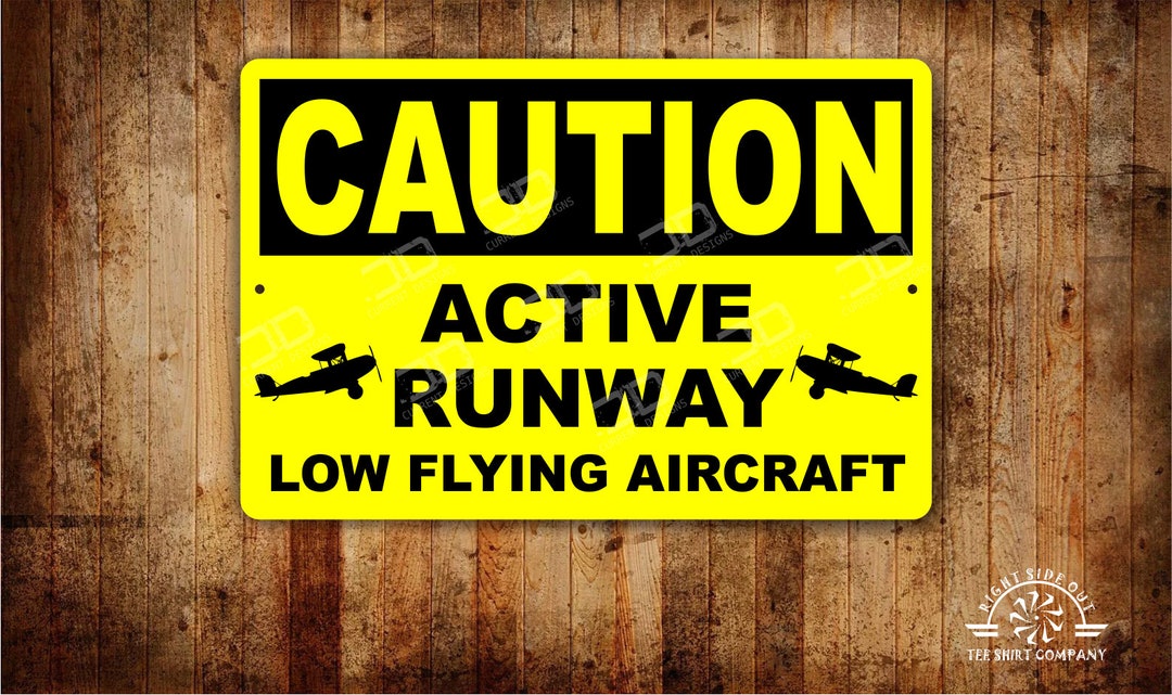 Aviation Sign Metal Active Runway Sign Aviation Gifts, Man Cave ...