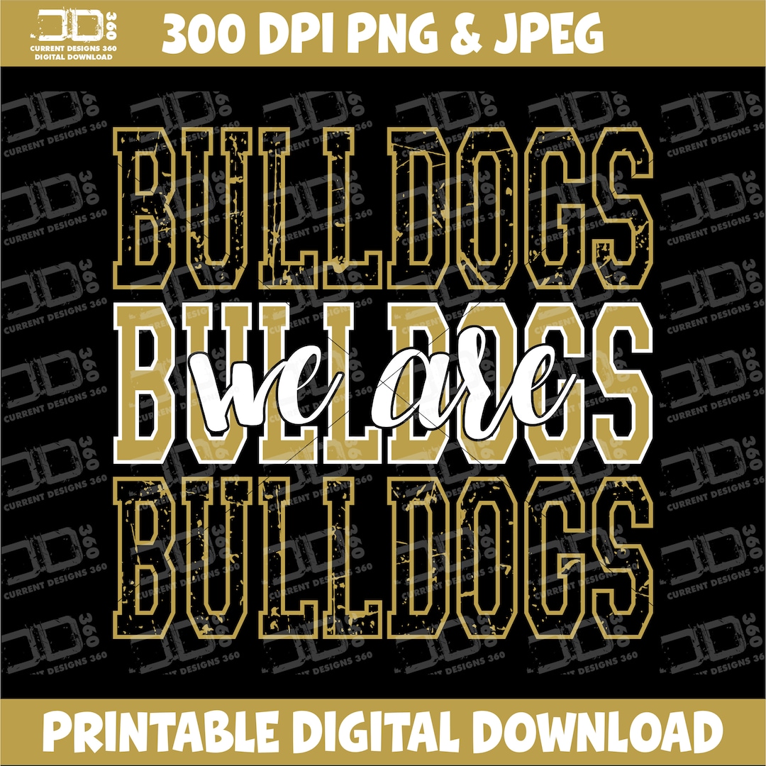 Gold Bulldogs PNG: Football Team Design (digital Download) - Etsy UK