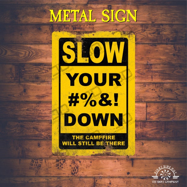 Slow Aluminum Sign - Etsy