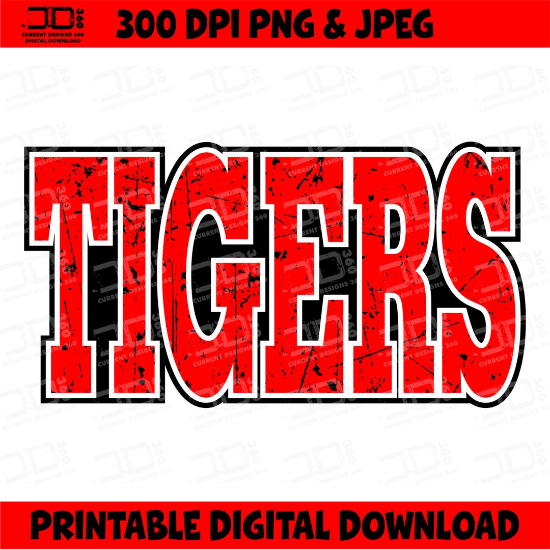 Tigers Team PNG: Football Sports Design (digital Download) - Etsy