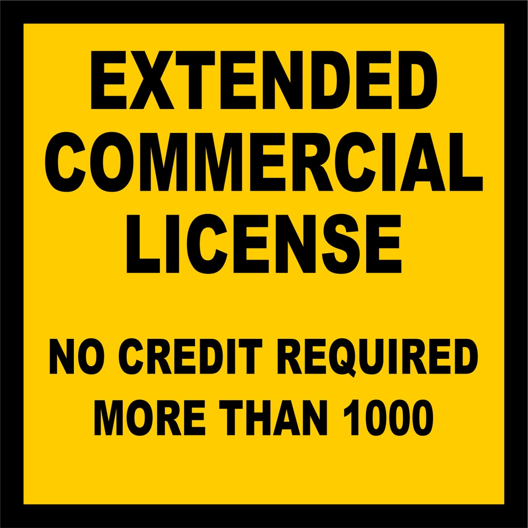 Extended Commercial License for ALL Designs More Than 1000 - Etsy