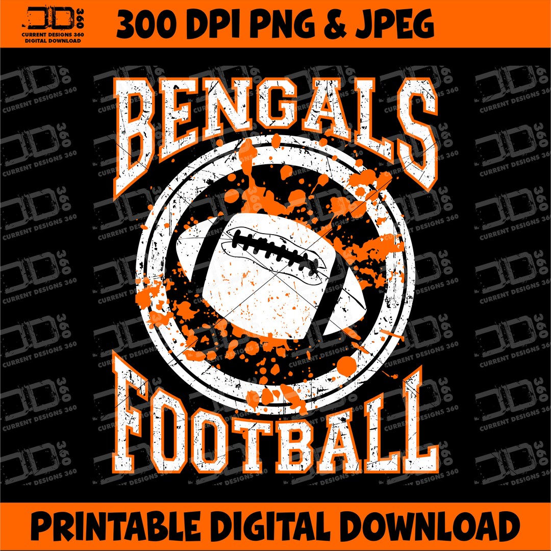 Bengals Png Printable Download Bengals Football Sublimation Dtg Digital ...