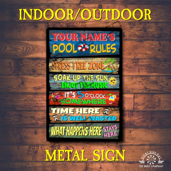 Pool Signs Personalized - Etsy