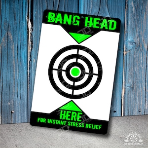 Bang Head Here Sign - Etsy