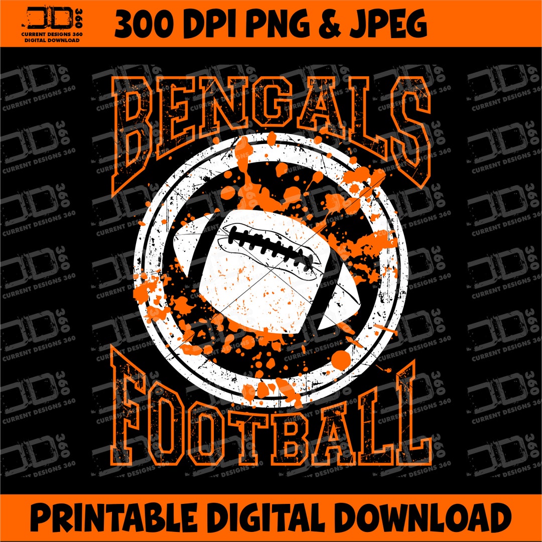 Bengals Png Printable Download Bengals Football Dtg, Dtf Digital Print ...