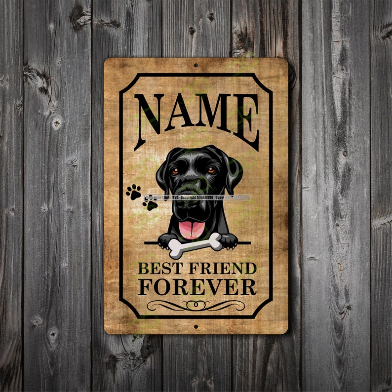 Black Labrador Retriever Custom Dog Metal Sign. Animal Lover | Etsy
