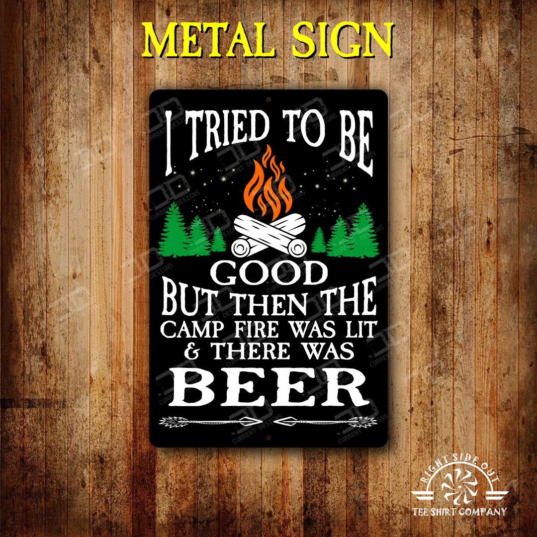 Metal Camp Fire Sign | Bonfire Signs | Camping Gifts | Funny Metal ...
