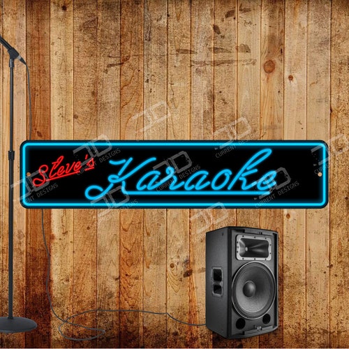 Karaoke Custom Sign Aluminum UV Coated Custom Signs Gift | Etsy