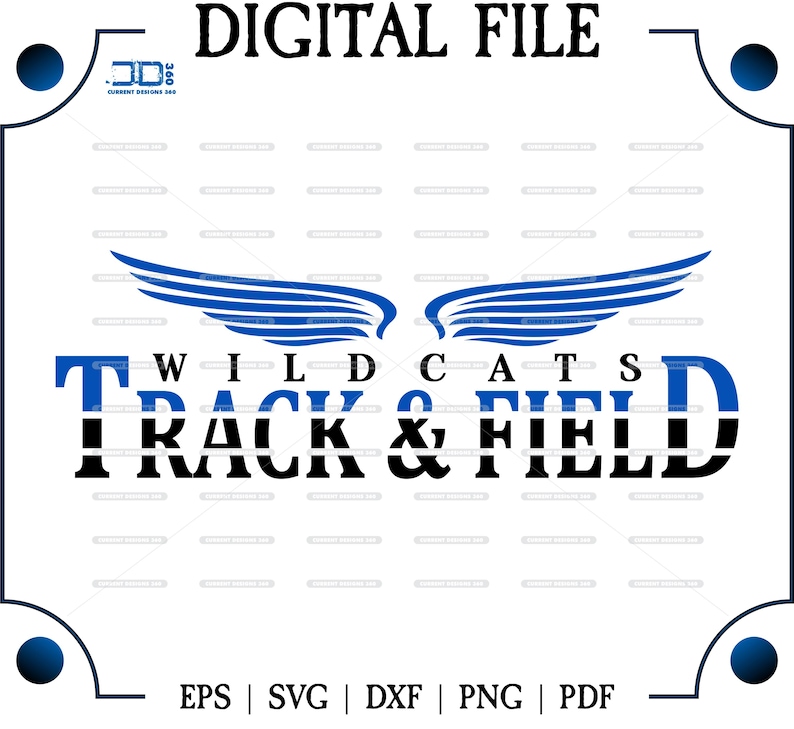 Wildcats Track & Field SVG: Sports Shirt Cut File (digital) - Etsy