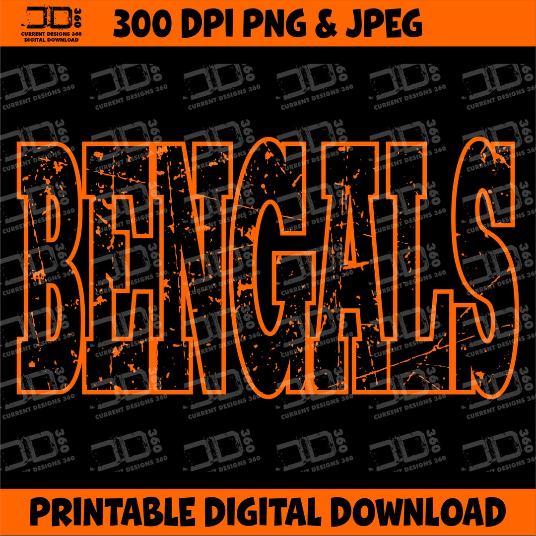 Bengals Png Printable Download Sports Football Sublimation Dtf Dtg ...