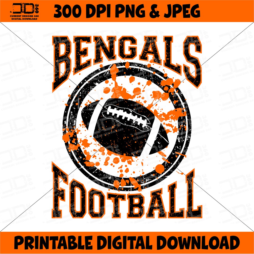 Bengals Png Printable Download Bengals Football Sublimation Dtg Digital ...