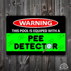 No Peeing in Pool - Etsy