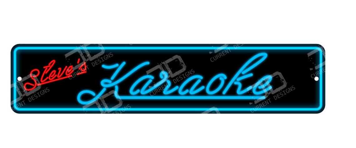 Karaoke Custom Sign Aluminum UV Coated Custom Signs Gift - Etsy