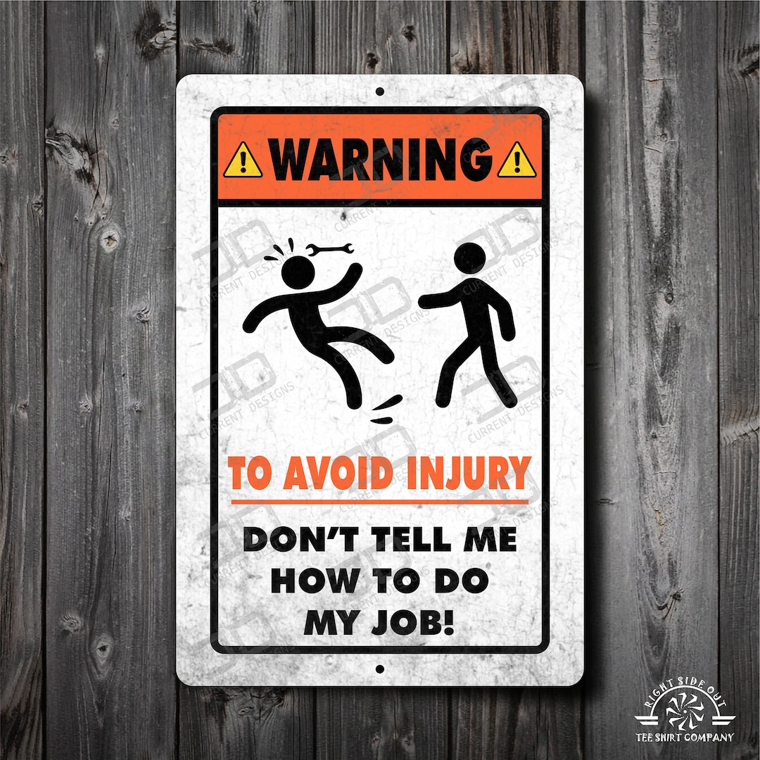 Warning Avoid Injury Vintage, Funny Sign for Your Bar Indoor Outdoor ...