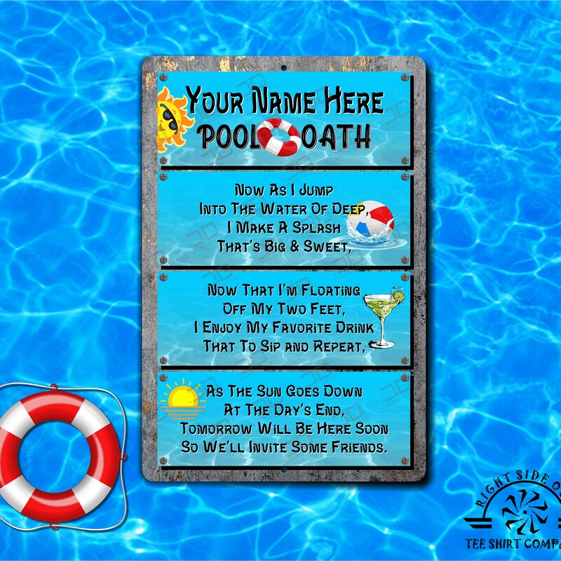 Custom Pool Sign - Etsy