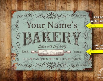 Vintage Metal Bakery Signs - Etsy