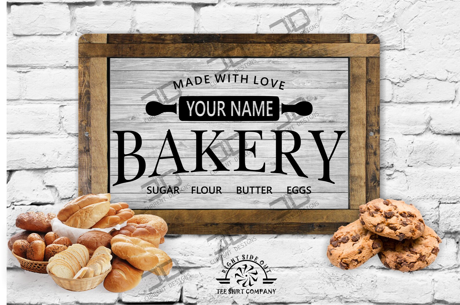 Personalized Baking Farmhouse Metal Sign for Kitchen Gift for - Etsy