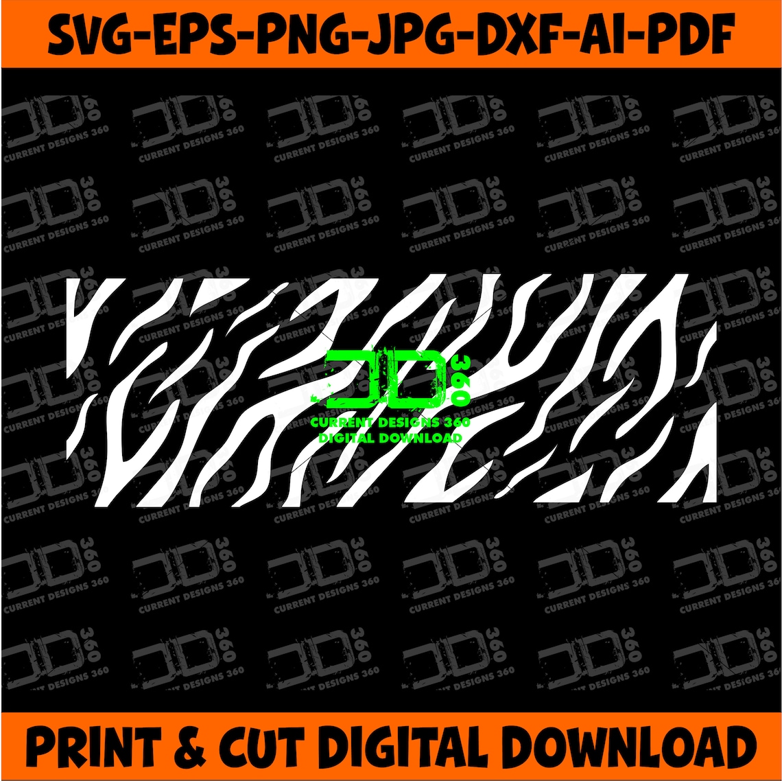 Bengals Stripes Print and Cut File Digital Svg Eps Png Bengals Football ...