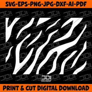 Bengals Stripes Print and Cut File Digital Svg Eps Png Bengals Football ...