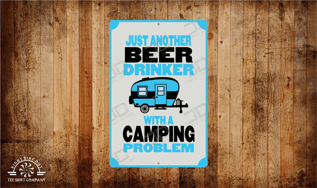 Camping Sign | Outdoor Metal Campsite Sign | Camping Gift | Beer ...