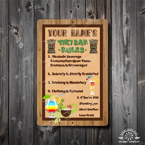 Bar Rules Sign - Etsy