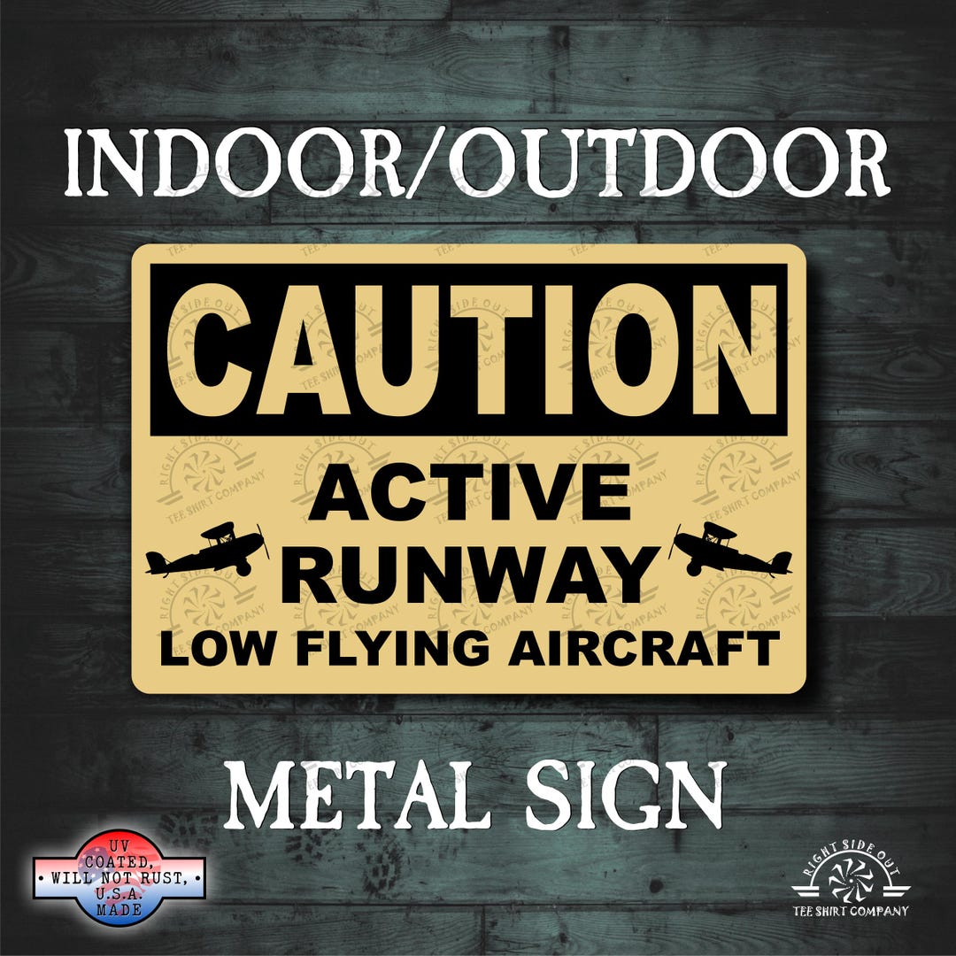 Metal Active Runway Sign: Aviation Decor, Man Cave, Garage - Etsy