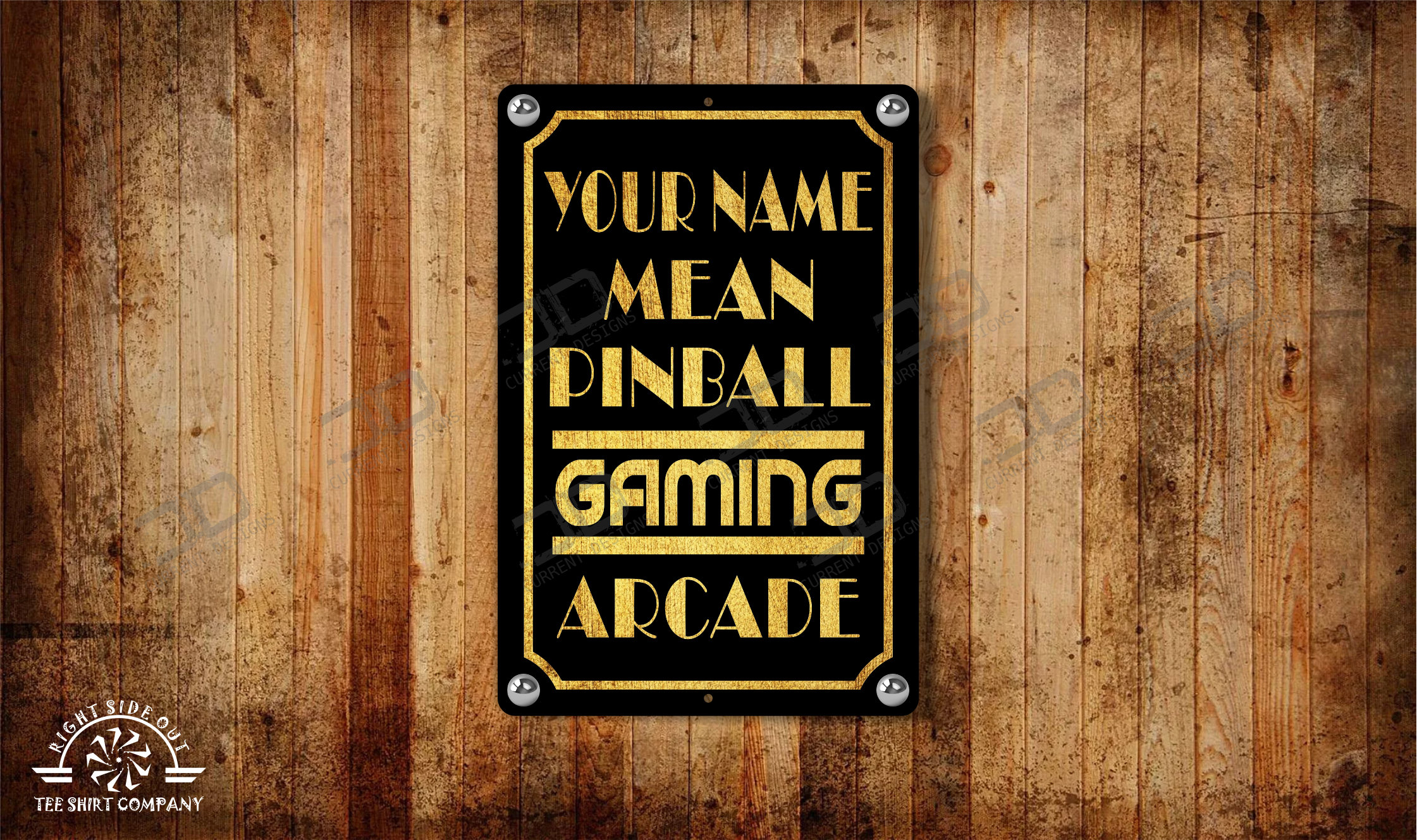 Your Name Mean Pinball Arcade Metal Sign Aluminum Custom Name | Etsy