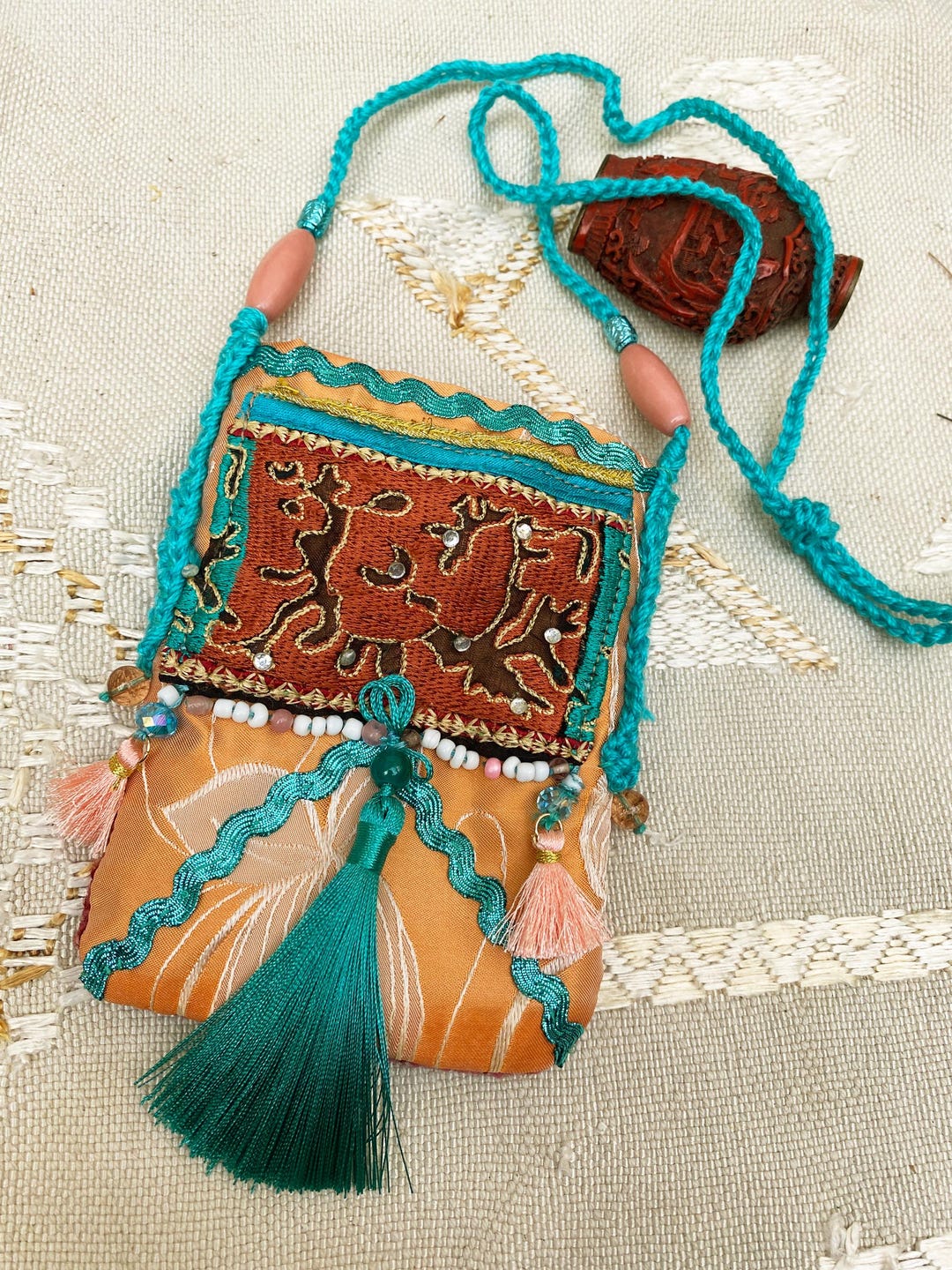 Odalisques Collection Pendant-pouch Jewel Small Secret Bag Textile Art ...