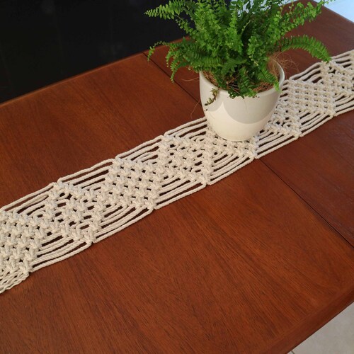 PATTERN Ember Diamond Table Runner Crochet Pattern - Etsy