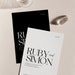 Modern Wedding Invitation Template: Simple Minimalist Design (instant ...