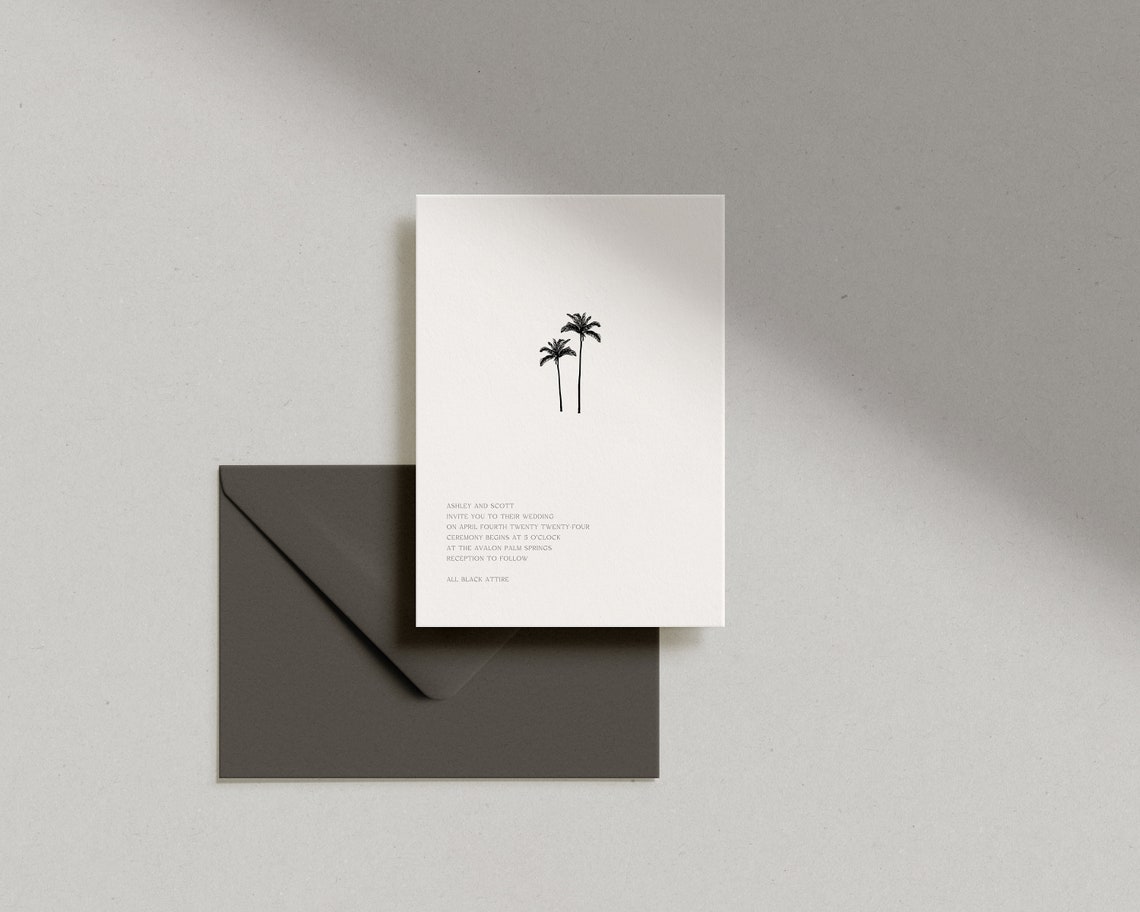 Minimalist Wedding Invitation Template Modern Wedding - Etsy