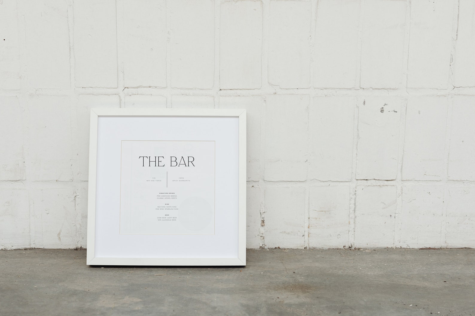 Minimal Bar Sign Wedding Bar Sign Printable Editable Wedding - Etsy