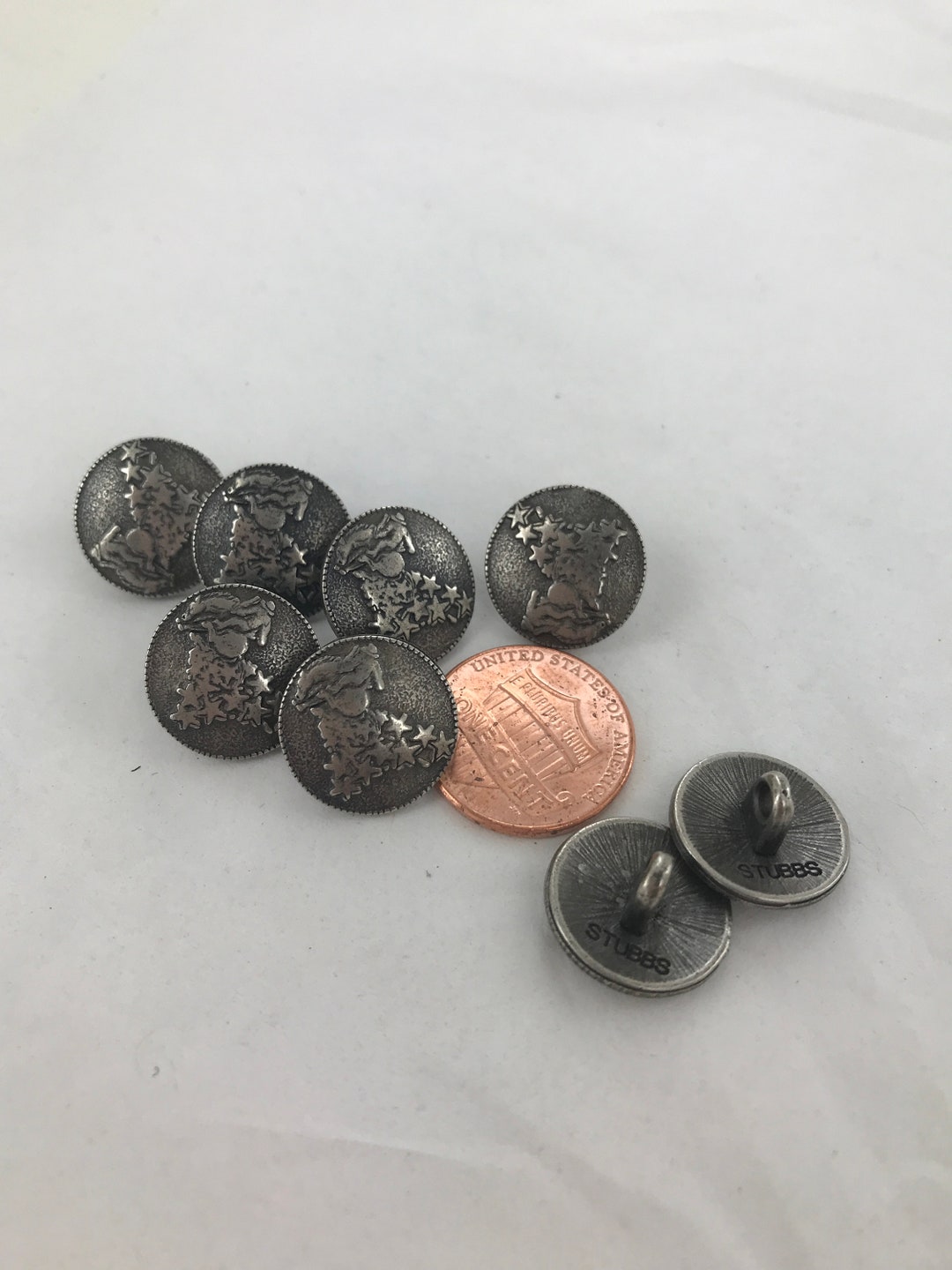 Western Cowboy Shirt Buttons, Pewter Metal, (8 Pieces) - Etsy