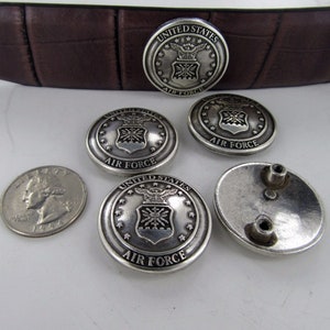 5 Pieces - United States Air Force Concho With Screws, Antique Silver ...