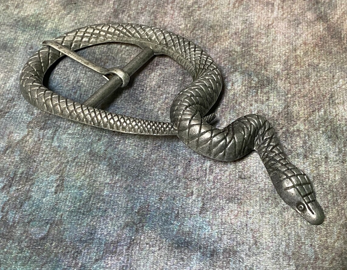 Unique Snake Belt Buckle Pewter Color 6 L X 2 - Etsy