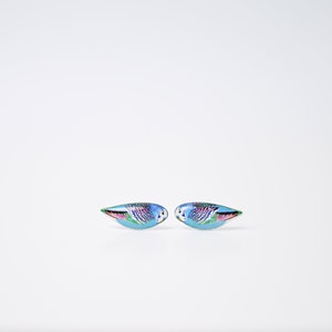 Parakeet Bird Earrings Blue Budgie Studs Unique Handmade Earrings Fun ...