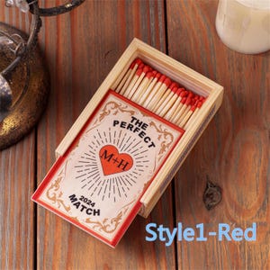 Custom Wood Match Box, Personalized Couple Matchbox, the Perfect Match ...