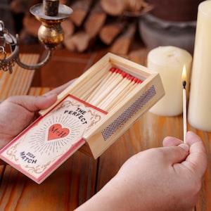 Custom Wood Match Box, Personalized Couple Matchbox, the Perfect Match ...