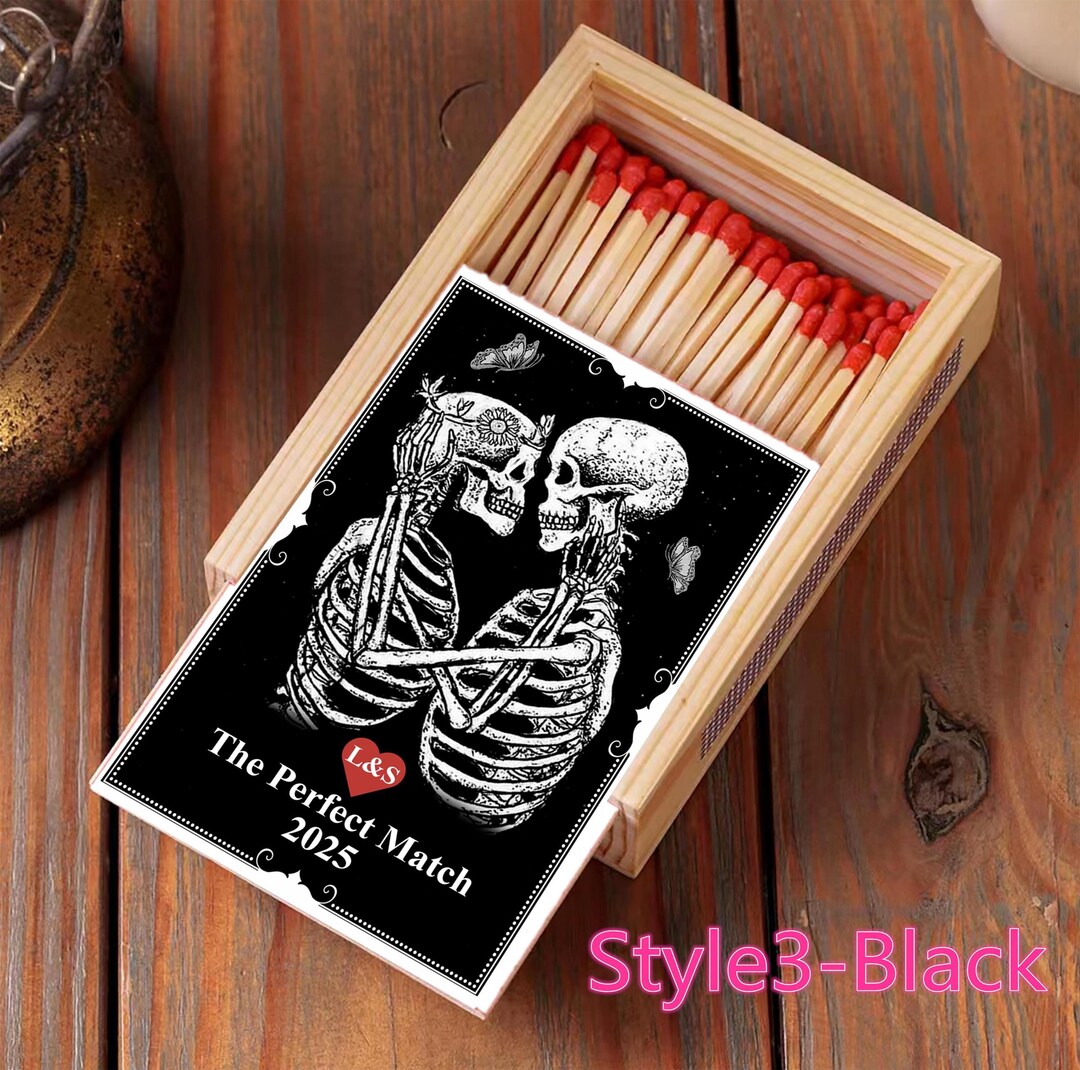 Custom Wood Match Box, Personalized Couple Matchbox, the Perfect Match ...