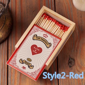 Custom Wood Match Box, Personalized Couple Matchbox, the Perfect Match ...