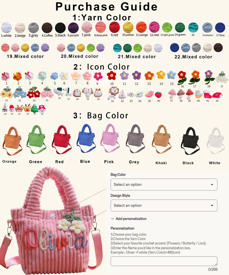 Personalized Corduroy Name Crossbody Bag, Custom Children Travel Bag ...