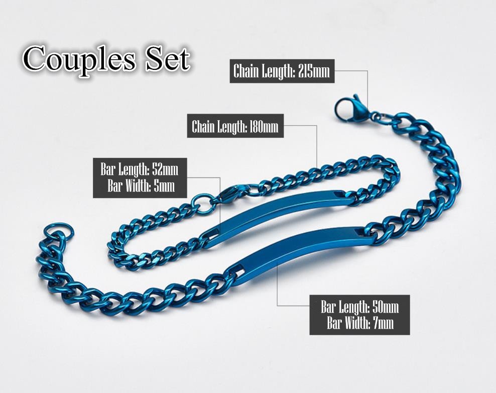 Custom Couples Bracelet Personalized Engraved Couples | Etsy