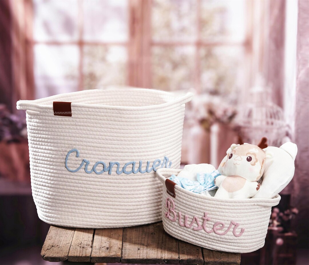 Personalized Baby Shower Gift Basket, Custom Baby Shower Basket Gift ...