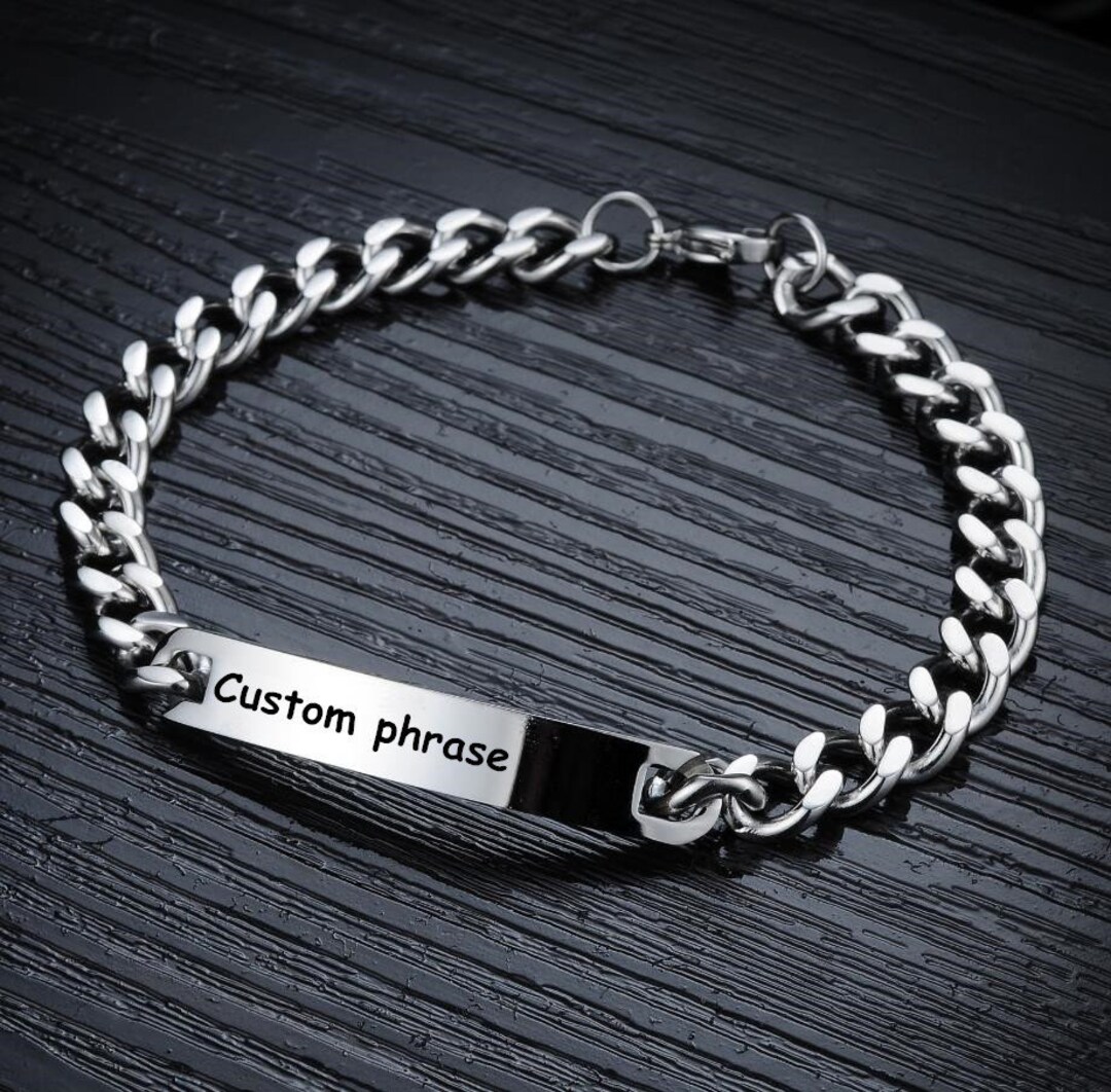 Custom Couples Bracelet Personalized Engraved Couples - Etsy