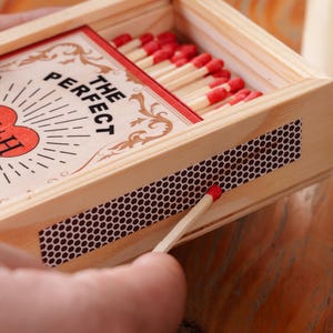Custom Wood Match Box, Personalized Couple Matchbox, the Perfect Match ...