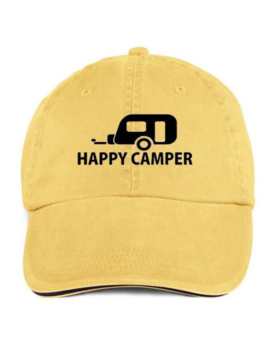 HAPPY CAMPER Outdoor Camping Tent RV Baseball Style Cap Hat - Etsy